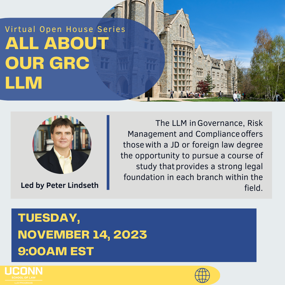 Virtual Open House Series - Fall 2023 | UConn School of Law LLM Programs